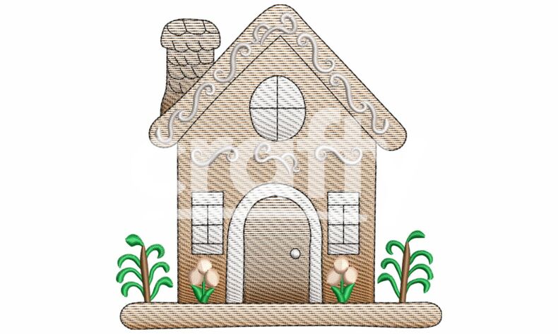 Gingerbread House | Christmas Machine Embroidery Design | Crafty