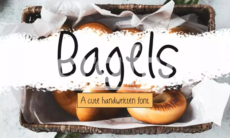 Bagels | A Cute Handwritten Font | Crafty