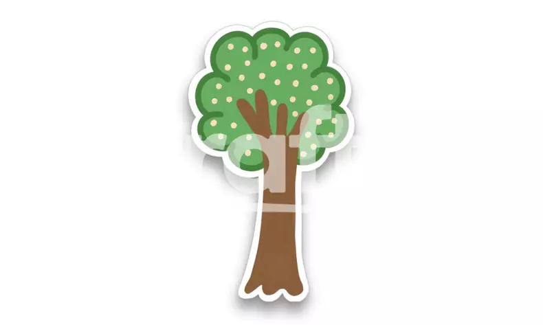 Spring Tree | Spring Print Then Cut Sticker | Crafty