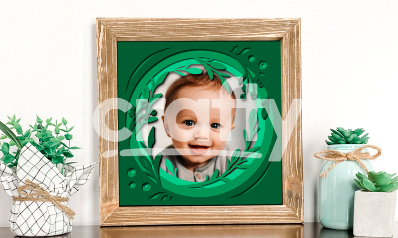 3D Layered photo frame | Shadow box frame papercut | Crafty
