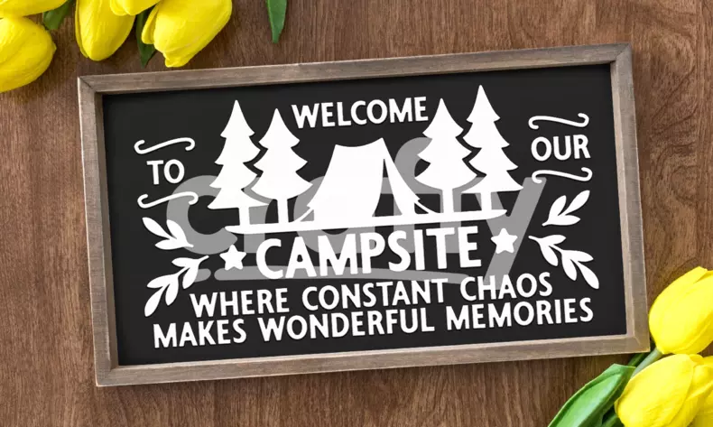 Camping Welcome Sign | Camping Sign SVG | Crafty